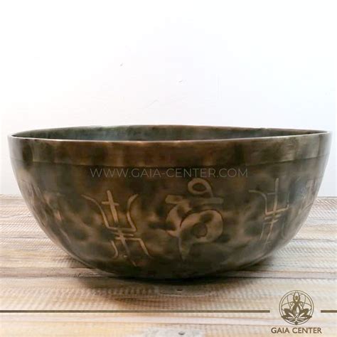 Tibetan Singing Bowl Auspicious Symbols 28 Gaia Center Cyprus