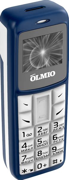 Мобильный телефон Olmio A02 синий белый синий белый купить по выгодной цене в интернет