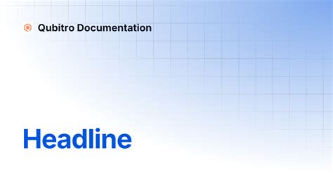 Headline Qubitro Documentation