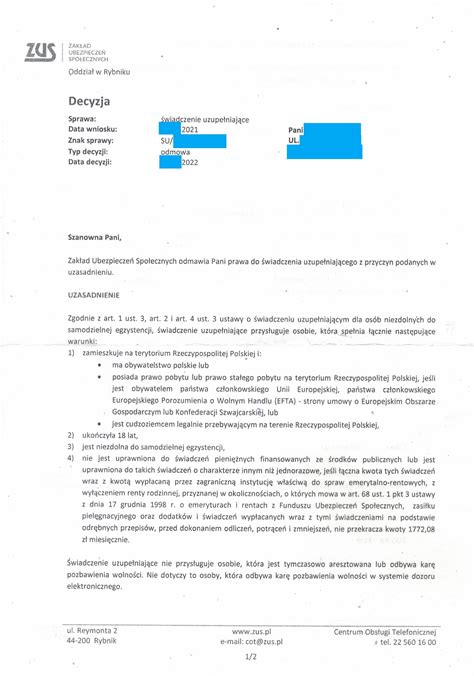 JAK NAPISAĆ ODWOŁANIE DO ZUSU W SPRAWIE 500 PLUS Kancelaria Radcy Prawnego