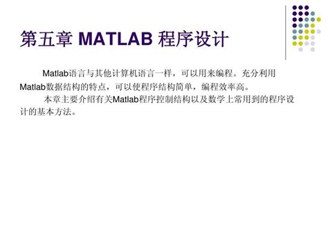 第五章 Matlab课件word文档在线阅读与下载无忧文档