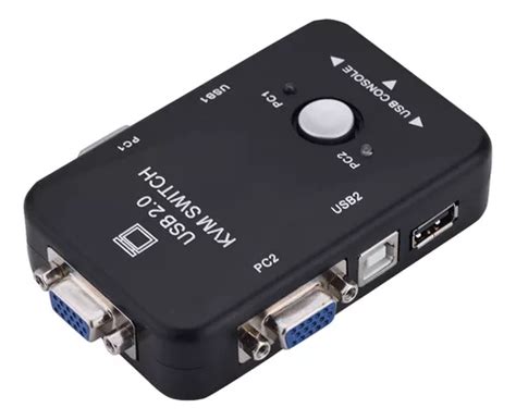 Caja Y Cables Del Conmutador De Kvm Del Usb Vga De 2 Puertos Cuotas