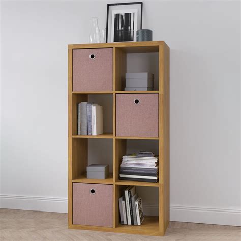 Modern 8 Cube Storage Organizer With Opened Back Shelves 2 X 4 Cube