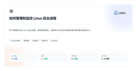 如何管理和监控 Linux 后台进程 Labex