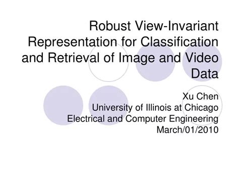 Ppt Robust View Invariant Representation For Classification And