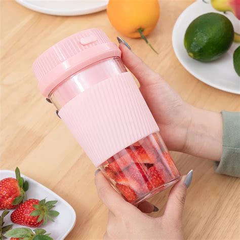 무선 핸드 블렌더 믹서기 Usb 충전 휴대용 전기 주스 컵 250ml 작은 과일 푸드 믹서 주방 용품 티몬