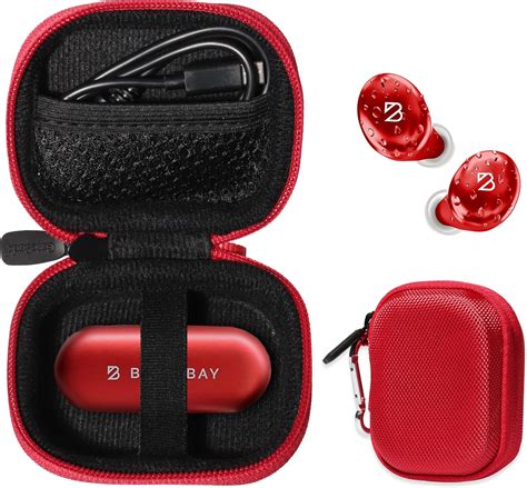 Amazon Com Casesack Case For Tempo Wireless Earbuds Red Electronics