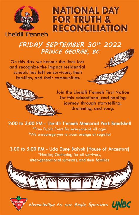 National Day For Truth And Reconciliation Event Lheidli Tenneh First