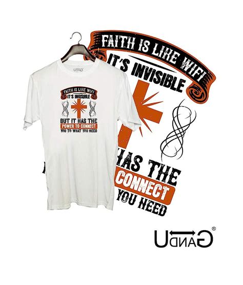 Buy Udnag Unisex Round Neck Graphic Faith Faith Is Like Wifi Its