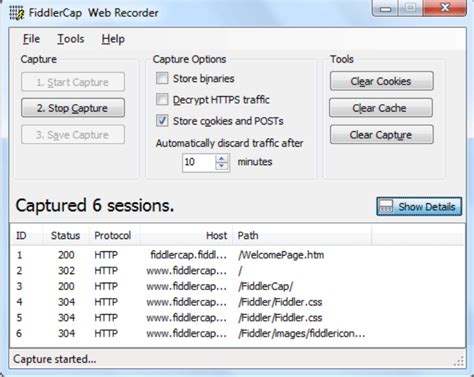 Monitor And HTTPS Traffic With FiddlerCap
