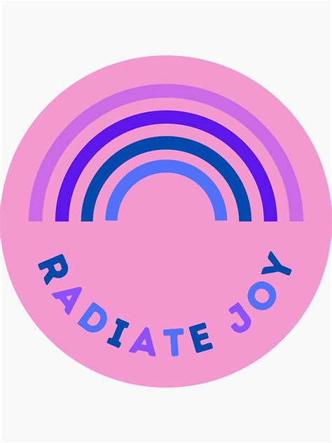 Radiate Joy Purple Rainbow Sticker For Sale By Hannahbsavv Redbubble