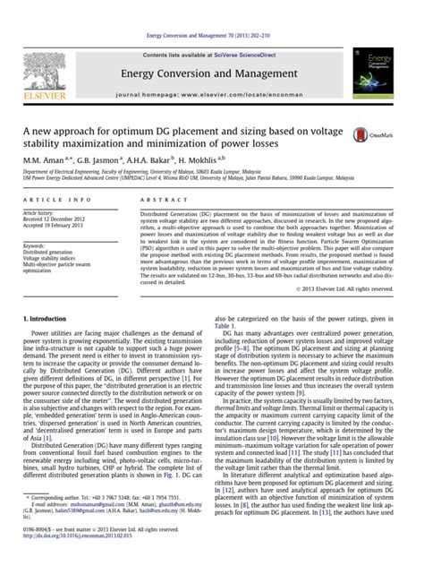 A New Approach For Optimum Dg Placement And Sizing Based On Voltage