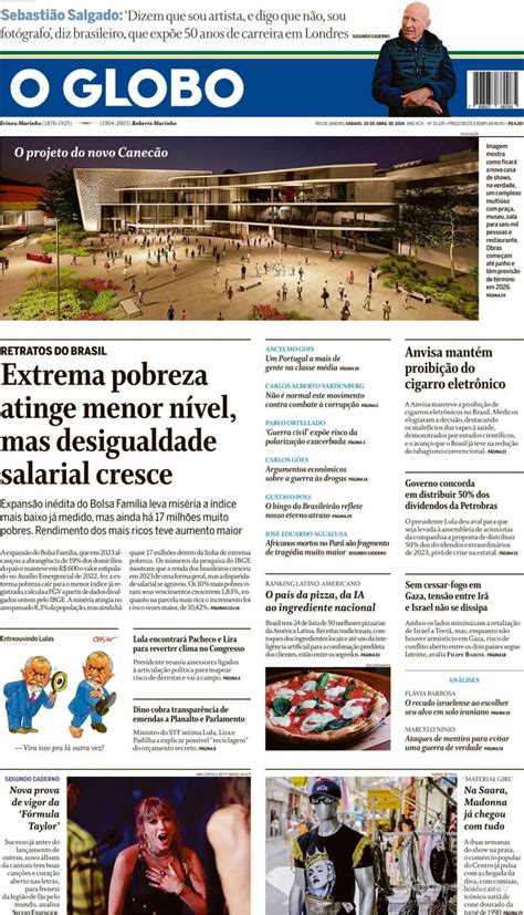 Capa O Globo Quarta27 De Março De 2024