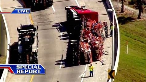 Rollover On Turnpike Ramp To I 595 Causes Rush Hour Delays In Davie