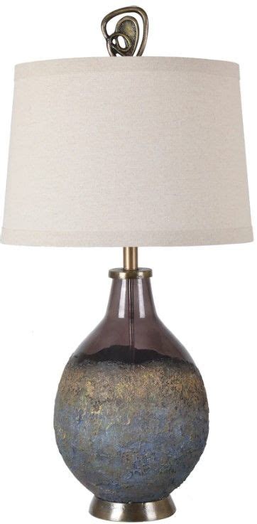 Crestview Collection Kai Bluewhite Molten Earth Texture Table Lamp