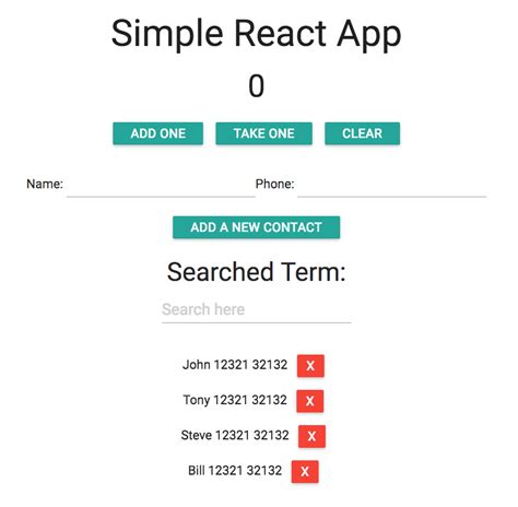 Github Wisteria Hill Technologiessimple React Contact List