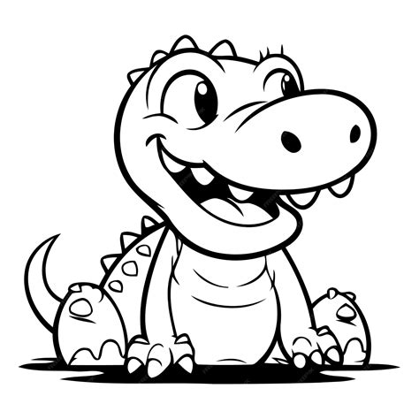 Premium Vector Cute Crocodile Isolated On White Background Vector