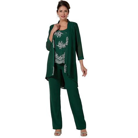 Masseys Sequin Embroidered 3 Piece Pant Set Ebay