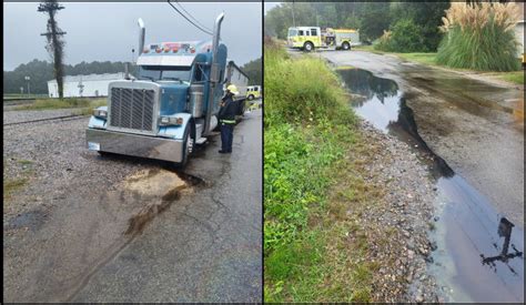 Road Closures In Place After Diesel Fuel Spills From Tractor Trailer In
