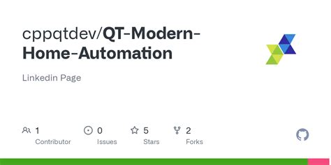 Github Cppqtdevqt Modern Home Automation Linkedin Page
