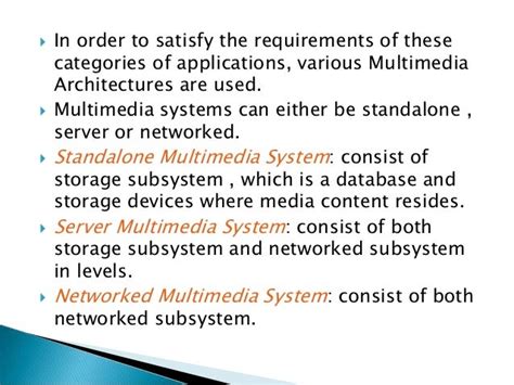 Multimedia System Architecture And Databases