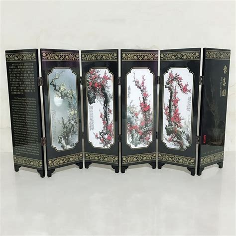 Folding Room Divider 6 Lattice Bamboo Screen Room Partition Wooden