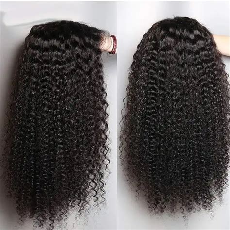 8 30 Inch Mongolian Afro Kinky Curly Human Hair Lace Front Wigs Virgin