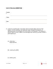 Unit Review Test Docx Unit Review Studen T Class Date Jo Anne Is Meeting Her