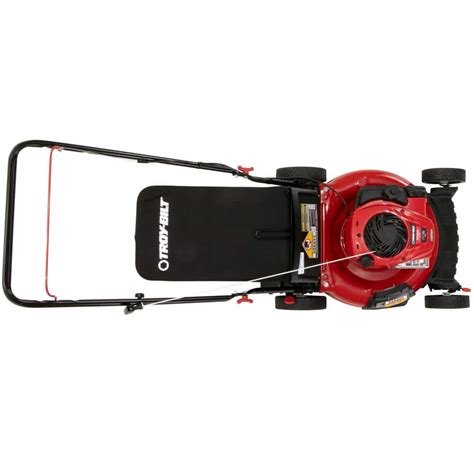 Troy-Bilt TB120B 21 In. 140 Cc Briggs And Stratton Gas Walk Behind Push Mower With Rear Bag And ...