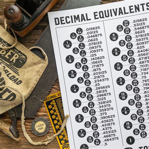 Heritage Tool Co Decimal Equivalent Chart Fraction To Decimal Equivalents 1117 Heritage