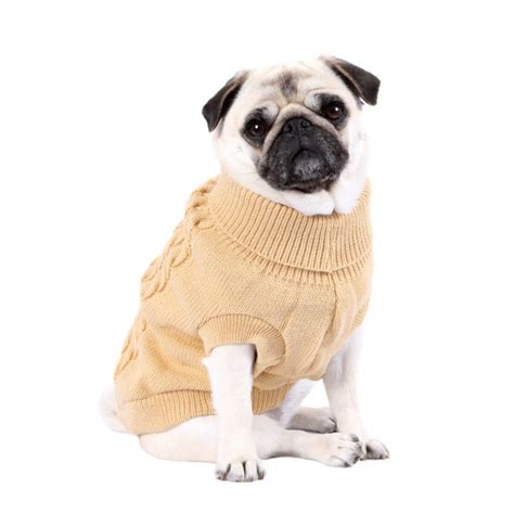 Stone Cable Knit Dog Sweater Uk
