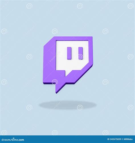 Twitch Logo On Flat Blue Background Editorial Stock Image