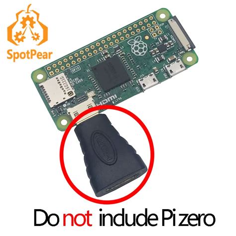 Raspberry Pi Zero Pi W Mini Hdmi To Standard Hdmi Adapter In Demo Board From Computer Office