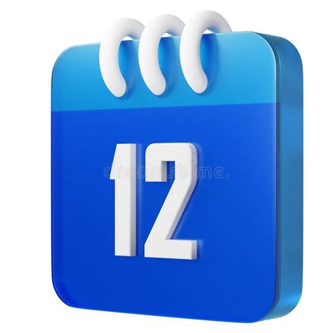 Calendar Icon With Number Twelve Stock Illustration Illustration Of Label Marker 366850102