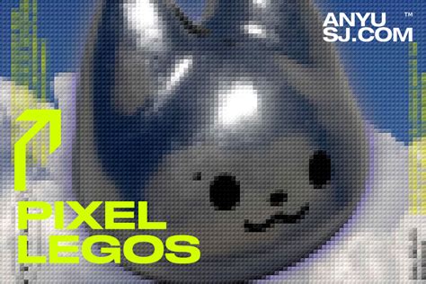 复古乐高像素积木图片照片设计后期处理psd特效样机pixel Legos Photo Effect 第4308期 安鱼设计资源丨优质平面设计资源共享站