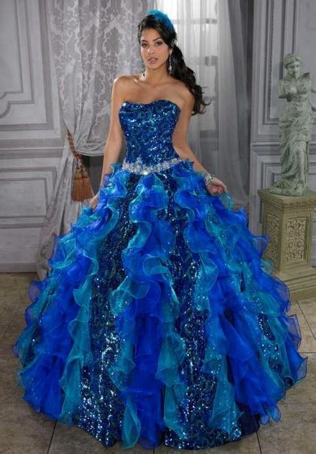Vestidos de XV años color azul Imagui