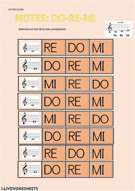 Actividad Online De Notes Musicals Para 12 Puedes Hacer Los