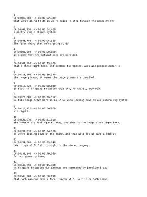 310 stereo geometry geometry for a simple stereo system pdf
