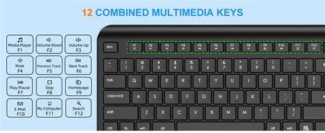 Wireless Keyboard And Mouse Combo Full Size Silent Ergonomic Keyboard And Mouse
