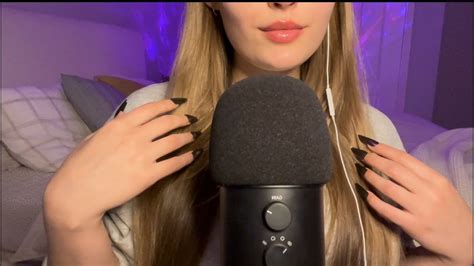 ASMR HAIR PLAY W LONG NAILS Raking Brushing W Whispers YouTube