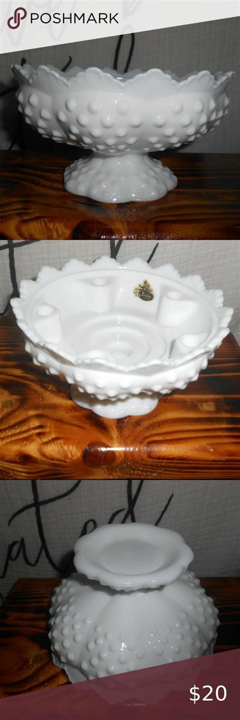 Vintage Fenton Hobnail White Milk Glass Candle Holder In 2022 Milk