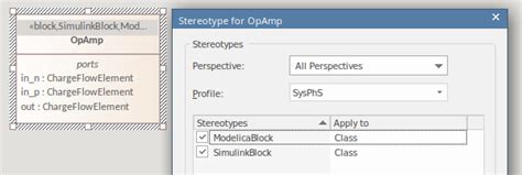 Setting Blocks As Both Modelica And Simulink Enterprise Architect