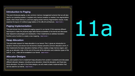 Writing An Os In Rust Part 11a Bump Allocator Youtube