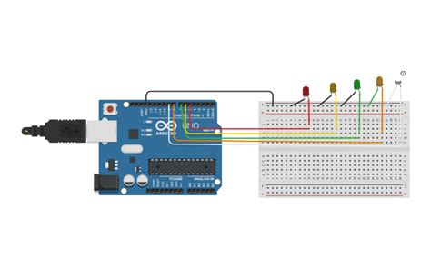 Circuit Design การบ้านครั้งที่ 2 Led Tinkercad