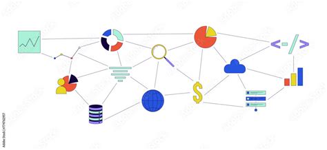 Analytics Database Management 2d Linear Cartoon Object Programming
