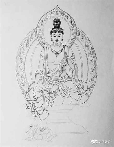 佛像素描图片 铅笔画像 像素描 大山谷图库