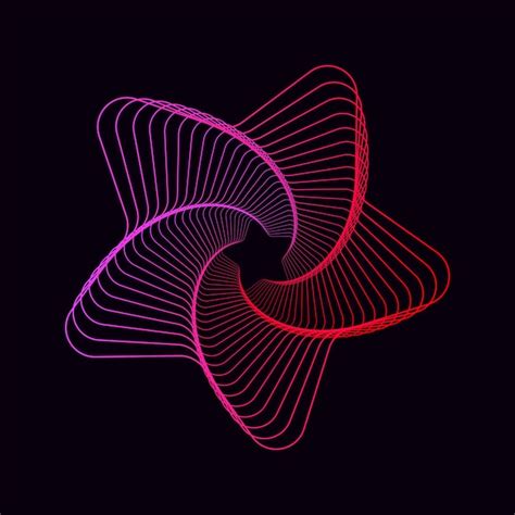 Premium Vector Twisted Spiral Sacred Geometry Tunnel With Lines In