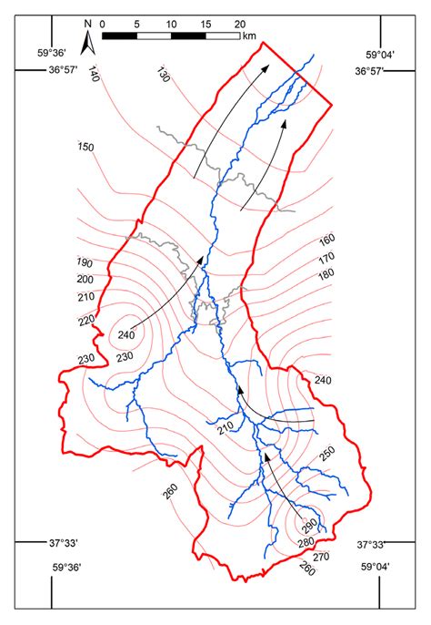 Mapa Equipotencial De La Cuenca Del Arroyo Chapaleof Para Noviembre De