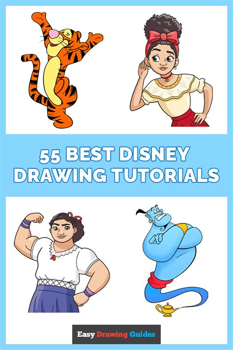 55 Easy Disney Drawing Tutorials Draw Disney Princesses And Characters