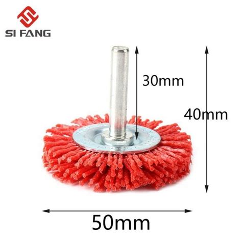 Meuleuse Brosse en Nylon pour perceuse outil rotatif polissage du bois ébavurage tige de avec